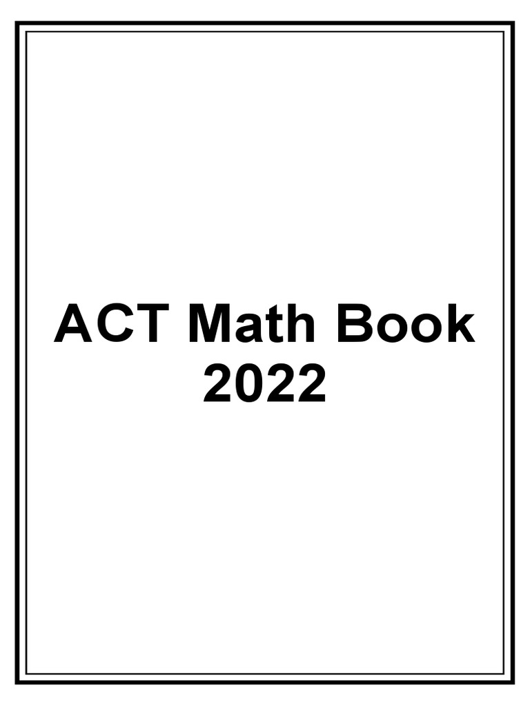 ACT Math Book 2022 (03 Feb 2022) Update | PDF | Mathematics | Geometry