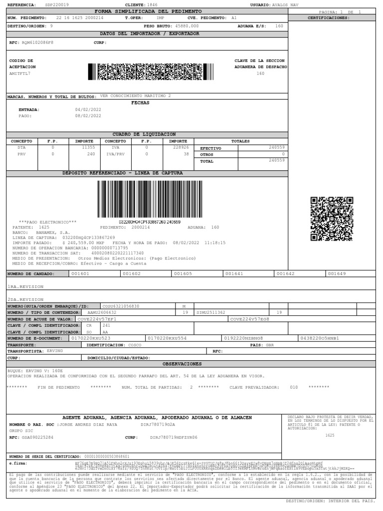 PEDIMENTO SIMPLIFICADO | PDF | Cumplimiento de la ley | Crimen y violencia