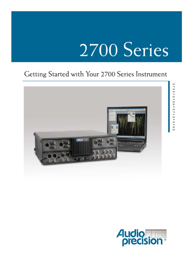 AUDIO PRECISiON Series 2700 Getting Started Also For SYS 20226 | PDF ...