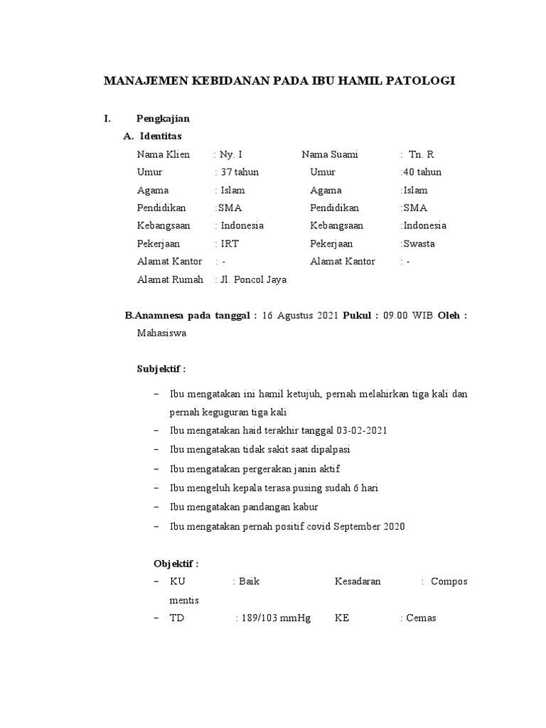 SOAP PEB KEL Revisi | PDF