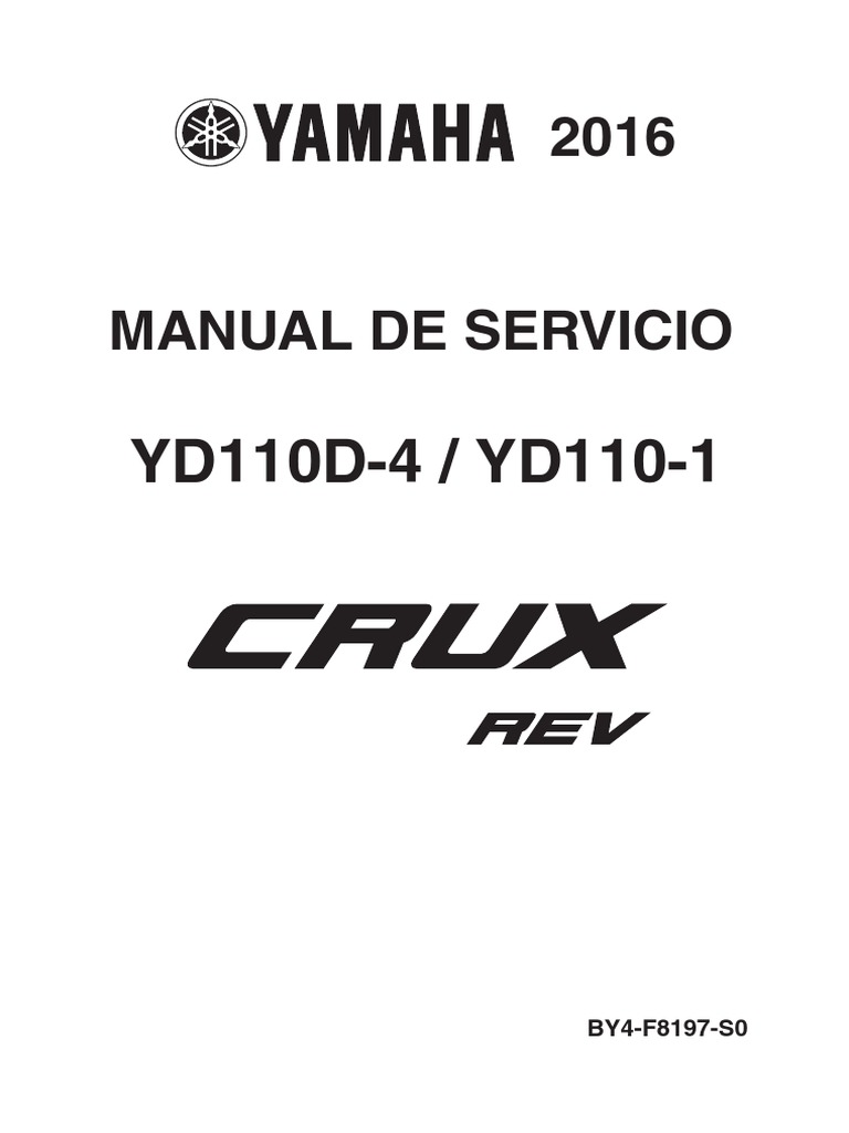 Crux Yd110-4 2016-2019 | PDF | Embrague | Tornillo