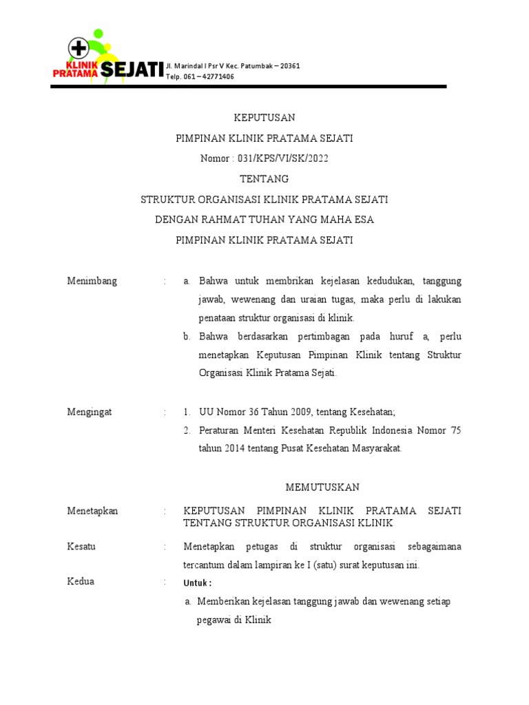 Contoh SK | PDF