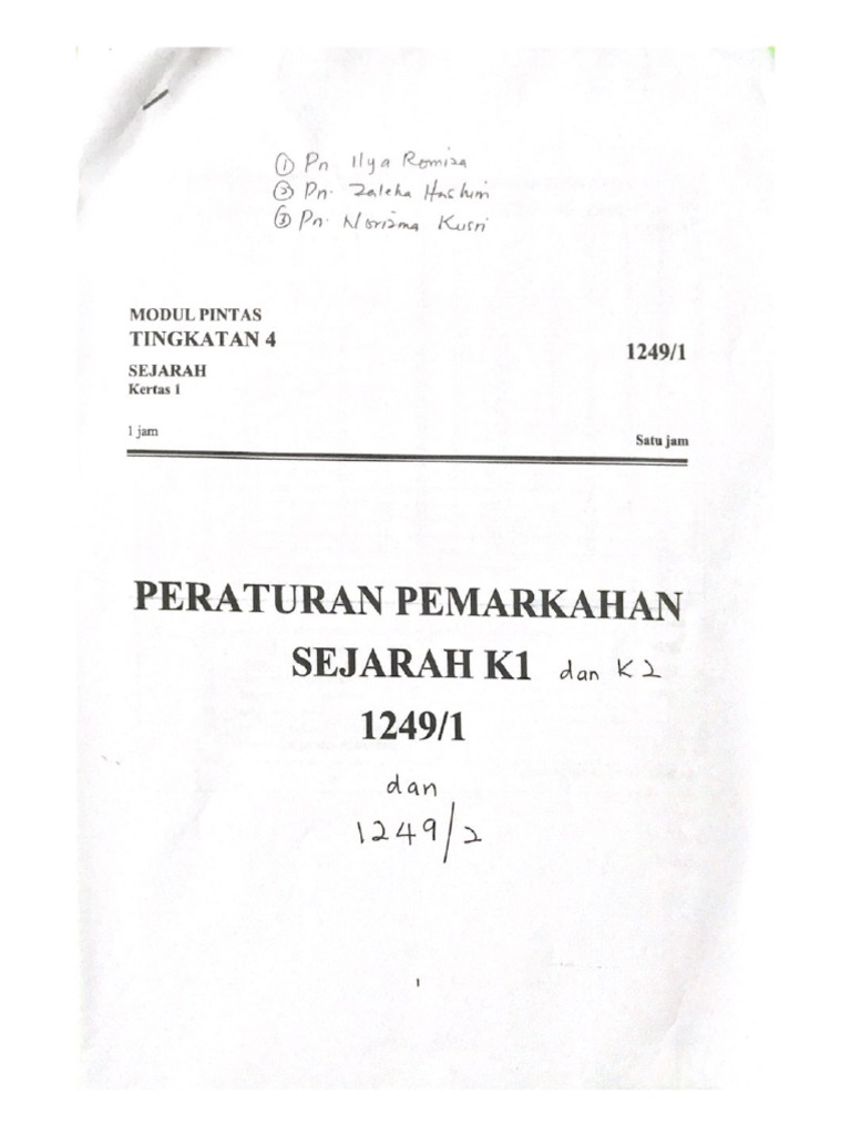 Skema Jawapan Sejarah Modul Pintas | PDF