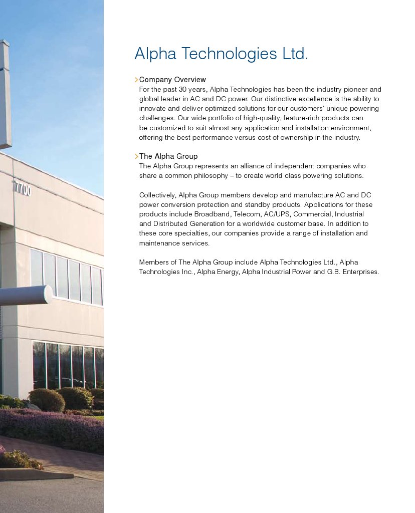 Alpha Technologies: Power Solutions Leader | PDF | Technology & Engineering