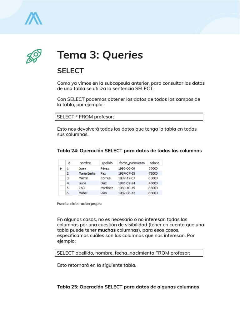 SQL I - Lectura - Tema 3 | PDF | SQL | Software
