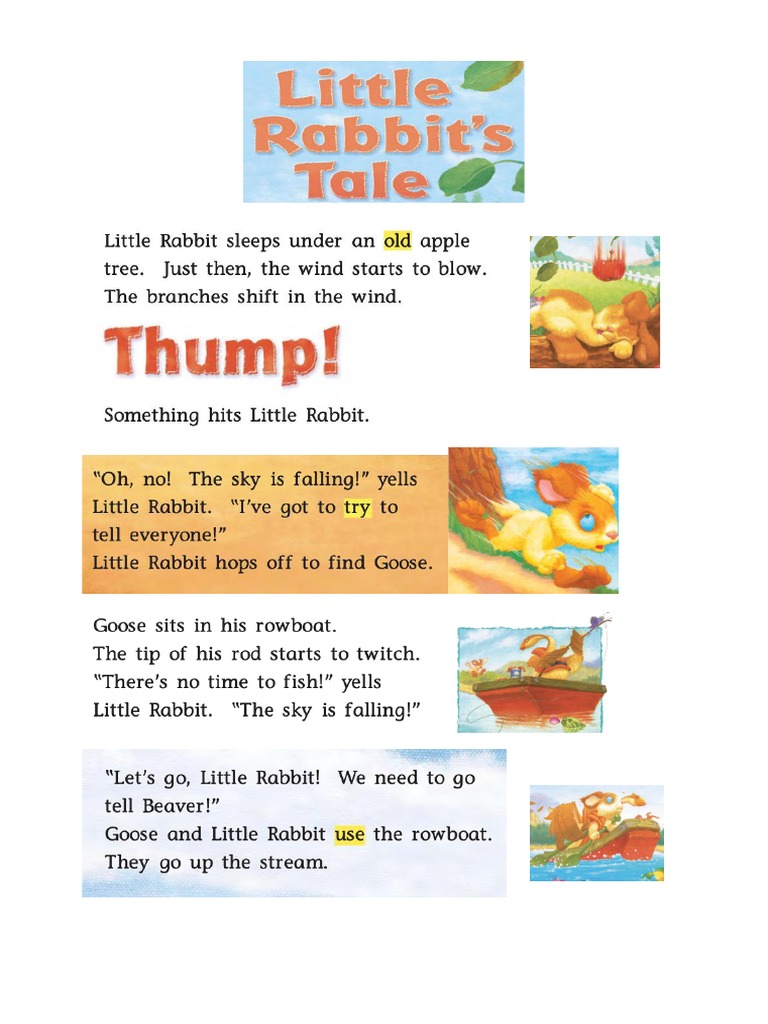 Reading Lesson 20 Little Rabbits'Tale | PDF