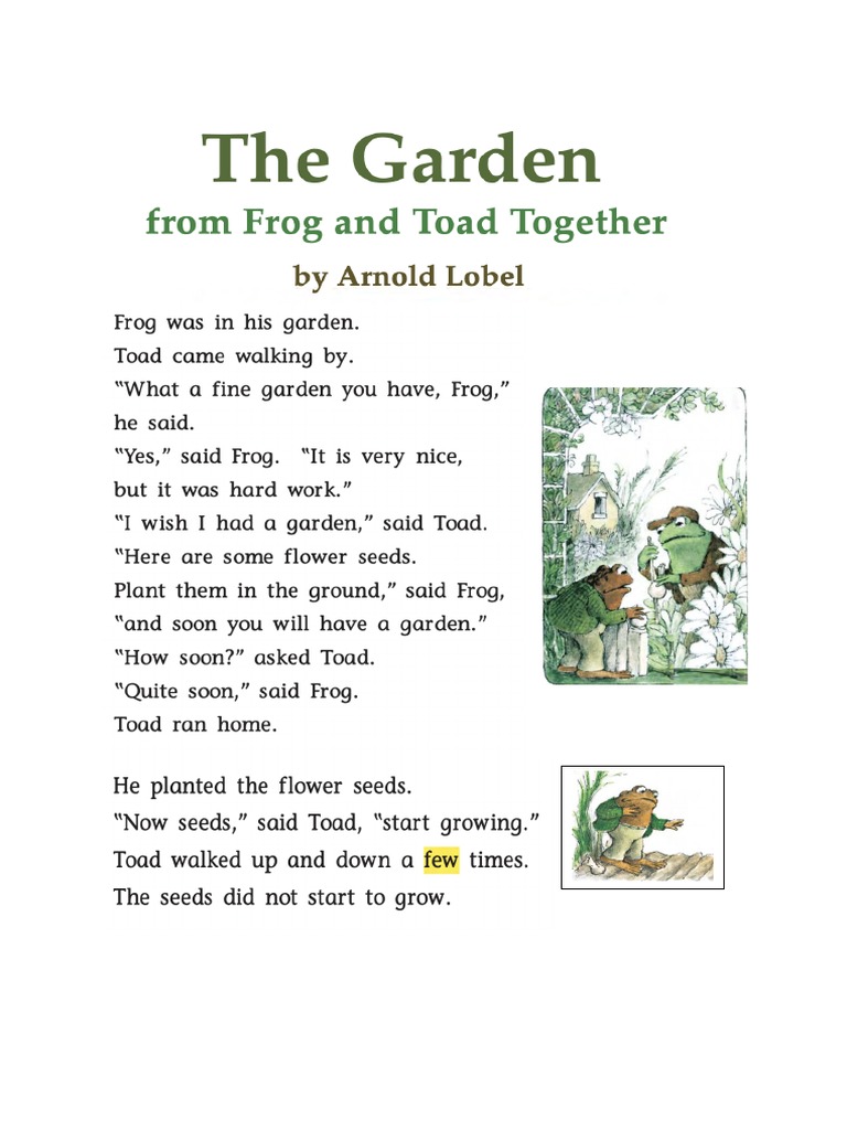 Reading Lesson 21 The Garden | PDF