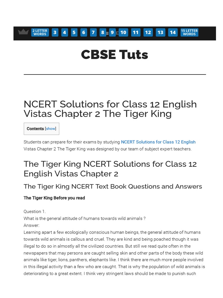 WWW Cbsetuts Com Ncert Solutions For Class 12 English Vistas Chapter 2 ...