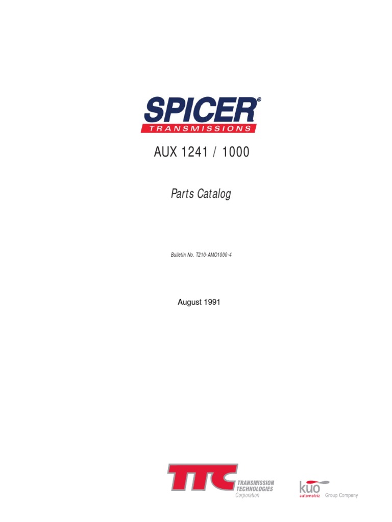 Transmision Auxiliar Spicer AUX 1241 AMO-APO1000-4 | PDF