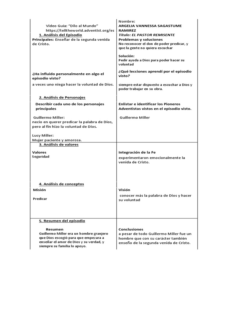 formato Dilo al mundo1 | PDF | Fe | Iglesia Adventista del Séptimo Día