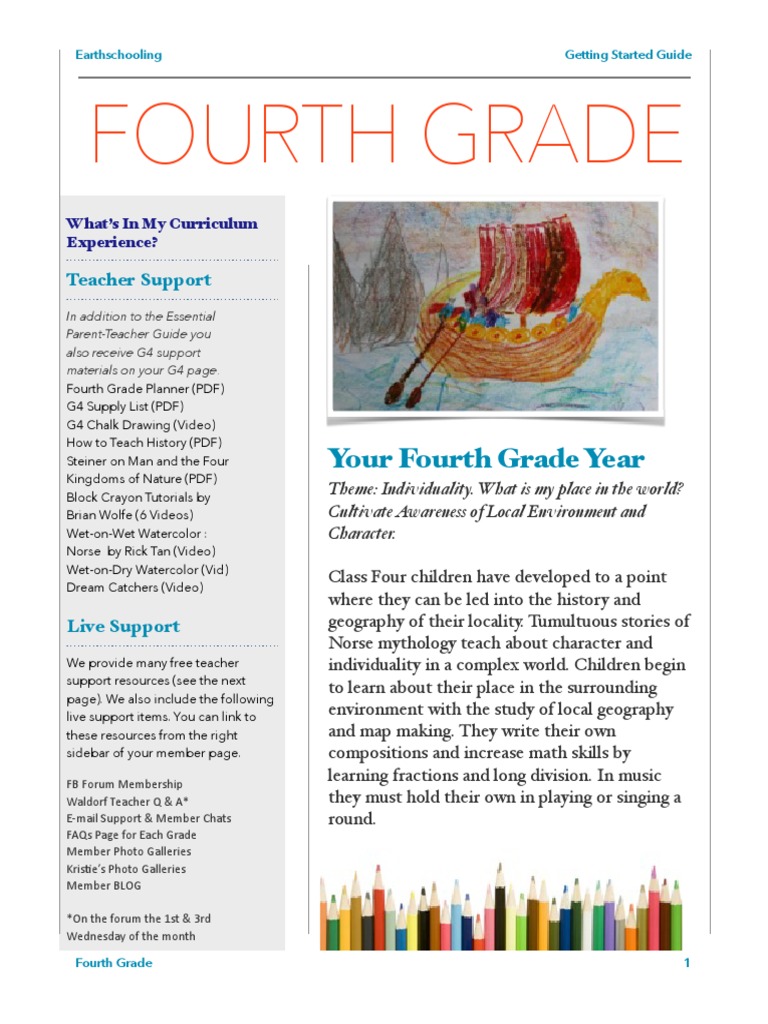 Earthschooling Guide To Fourth Grade | PDF | Waldorf Education | Curriculum