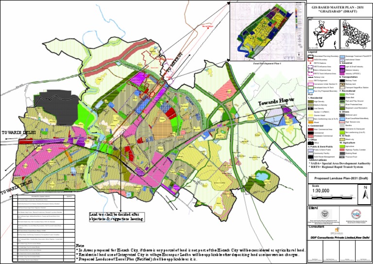 GDA Master Plan - 2031 Ghaziabad (Draft) | PDF | Earth Sciences