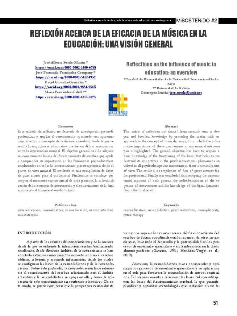 Musica en La Educacion | PDF | Aprendizaje | Cerebro