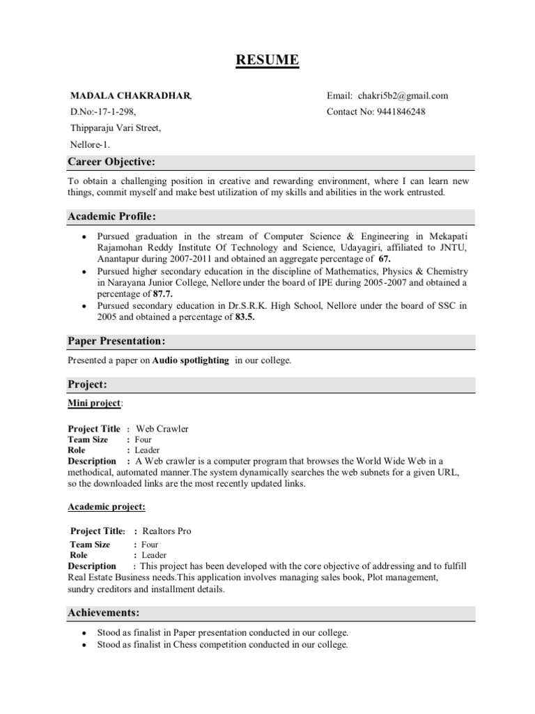 Chakri Resume | PDF