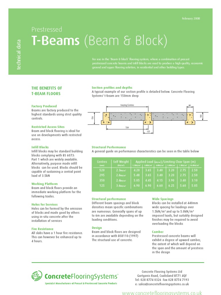 T-Beam & Block Flooring Solutions | PDF | Technology & Engineering