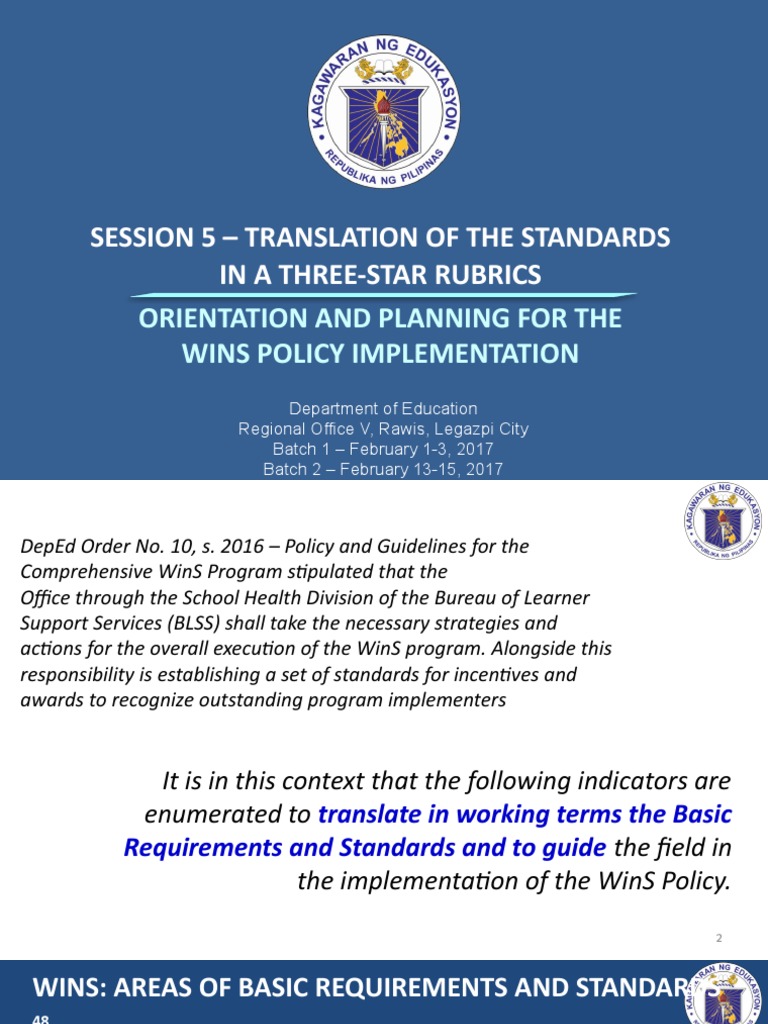 WINS Copy Translation Standards in A 3 Star Rubrics 8 12 Dec 2016 | PDF ...