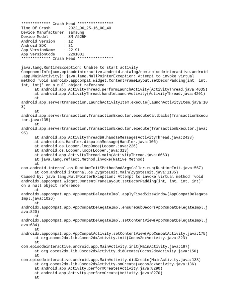 Mod Menu Crash 2022 06 25 16 00 40 Pdf Java Programming Language Android Operating System