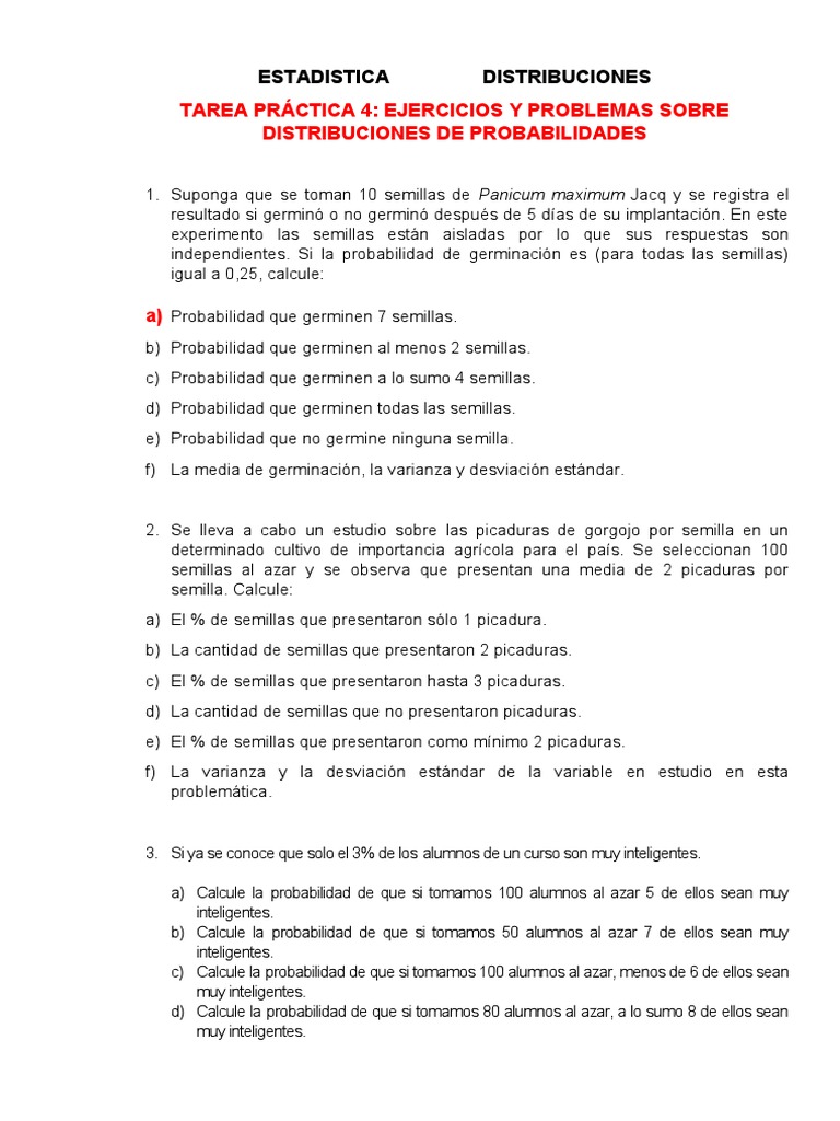 TP4 Est | PDF | Desviación Estándar | Probabilidad