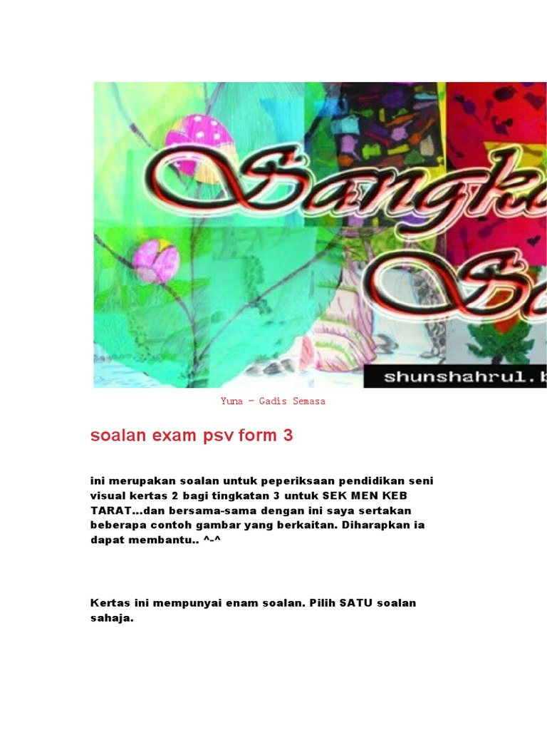 Contoh PSV Kertas 2 | PDF