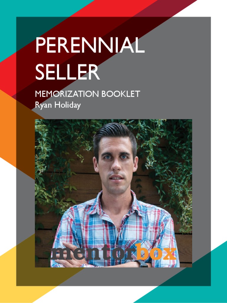Perennial Seller: Memorization Booklet Ryan Holiday | PDF | Marketing