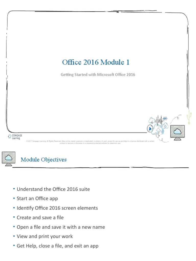 Office 2016 Module 1 PPT Presentation | PDF | Microsoft Office ...