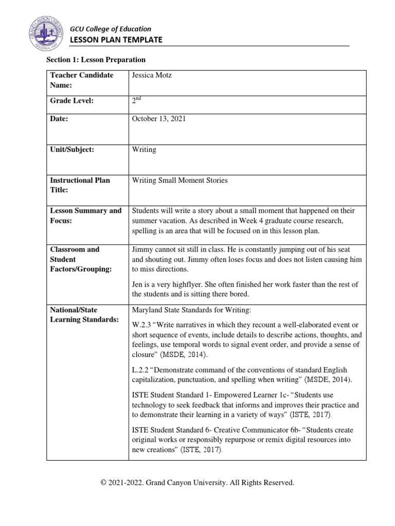 Motz Technology Integration Lesson Plan | PDF | Lesson Plan | Speech ...