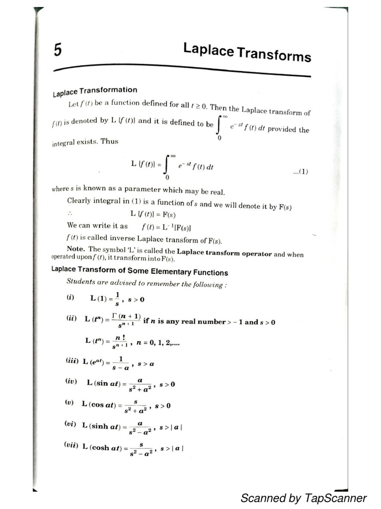 Math Laplace Transform | PDF