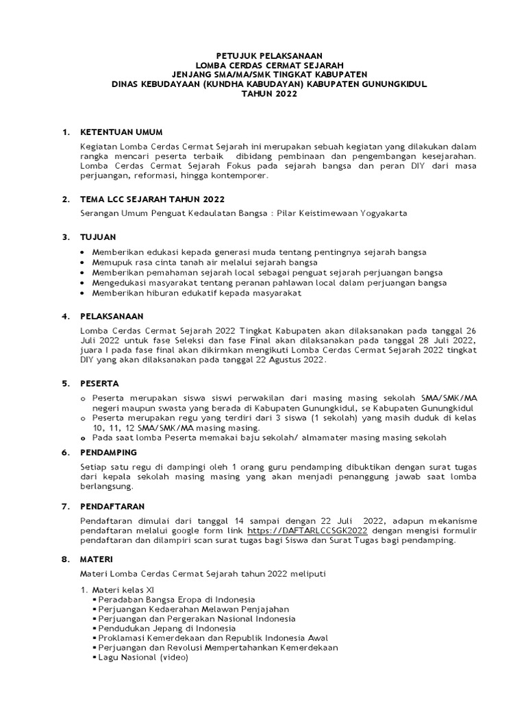 Juklak LCCS 22 | PDF Juklak LCCS 22 | PDF
