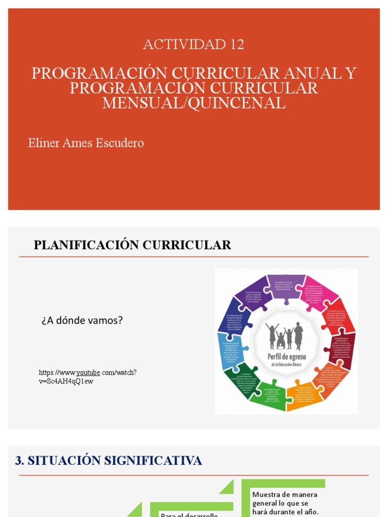 Actividad 12 Programación Curricular Anual y Programación Curricular ...