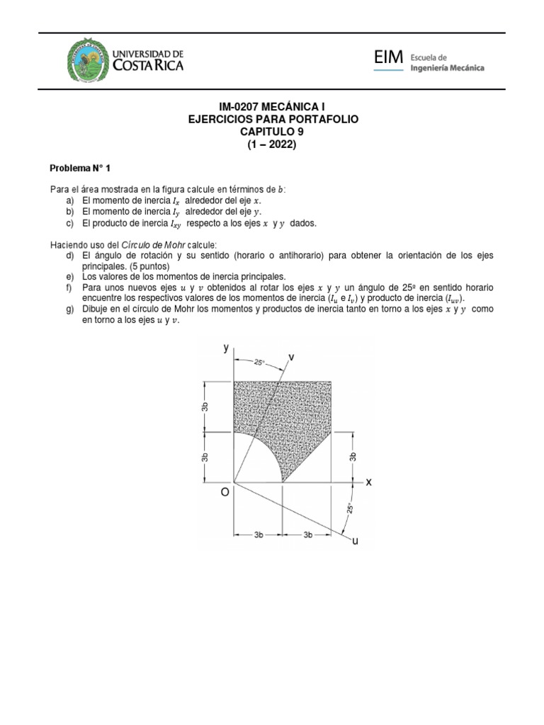 Im-0207 Mecánica I Ejercicios para Portafolio Capitulo 9 (1 - 2022 ...