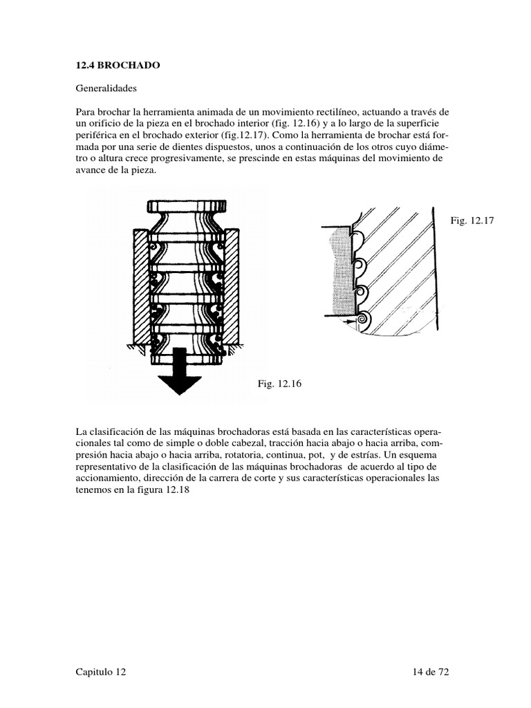 Tipos de Brochadoras y Proceso de Brochado | PDF | Engranaje | Mecanizado