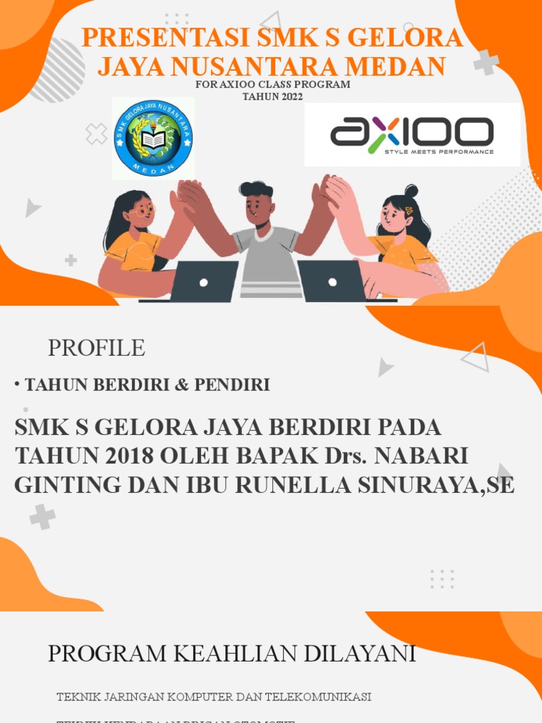 Axioo Class Program by SMK S Gelora Jaya Nusantara Medan | PDF | Seni