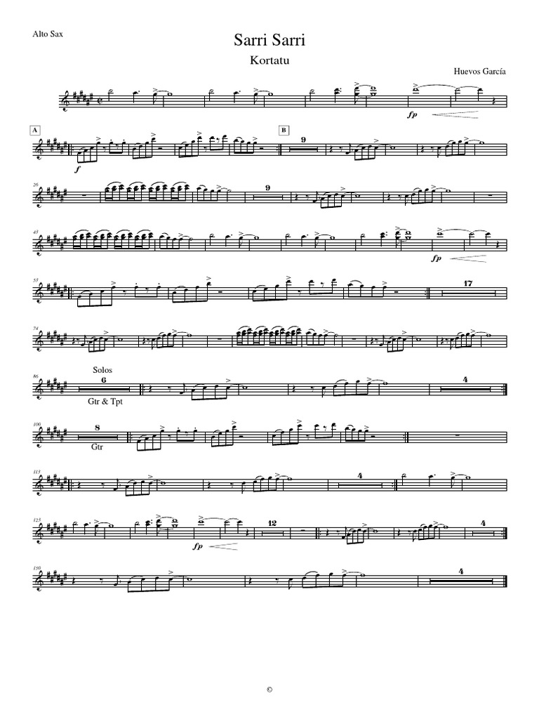 Sarri Sarrix - Alto Sax | PDF