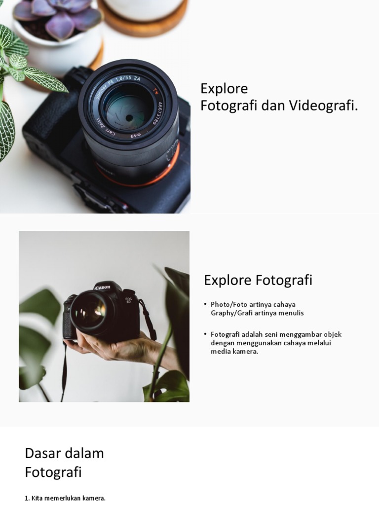 Materi Explore Fotografi Dan Videografi | PDF | Kajian Bahasa Asing | Griya & Taman