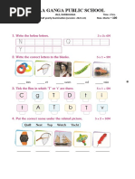 Nursery English Test Paper PDF | PDF | Orthography | Written Communication