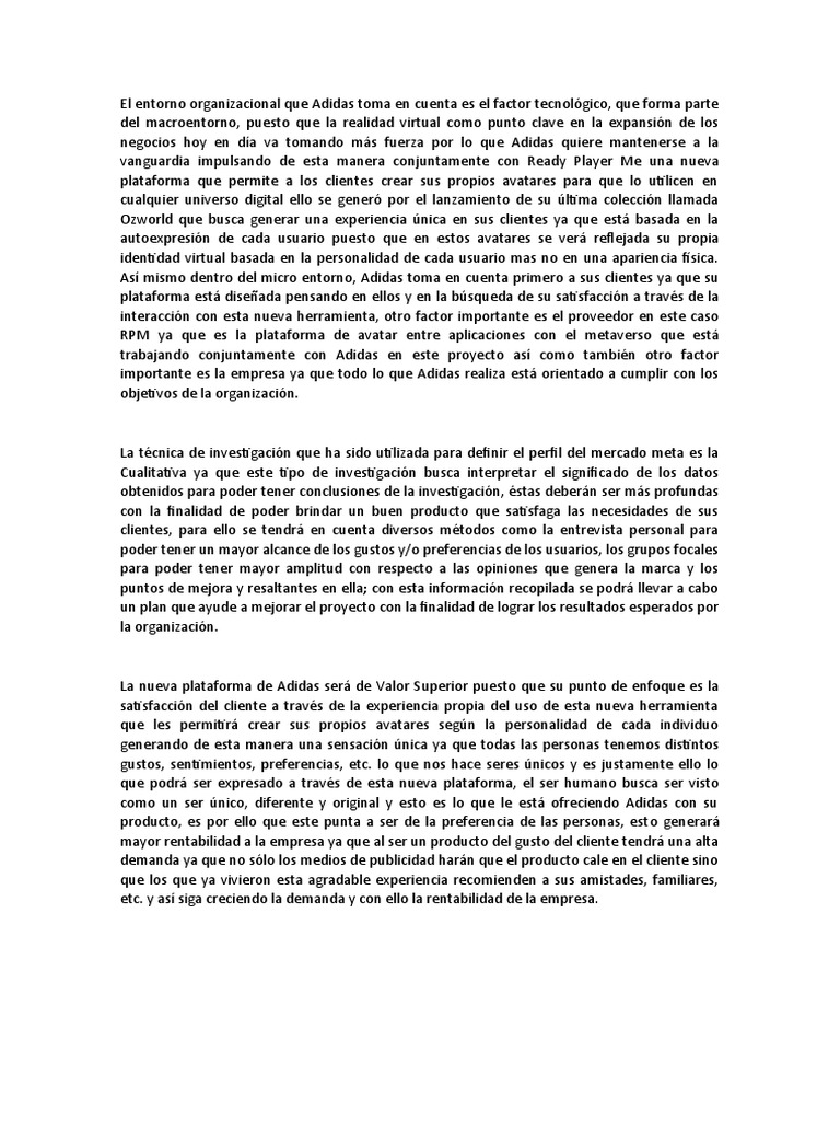 Adidas | PDF | Cliente | Business