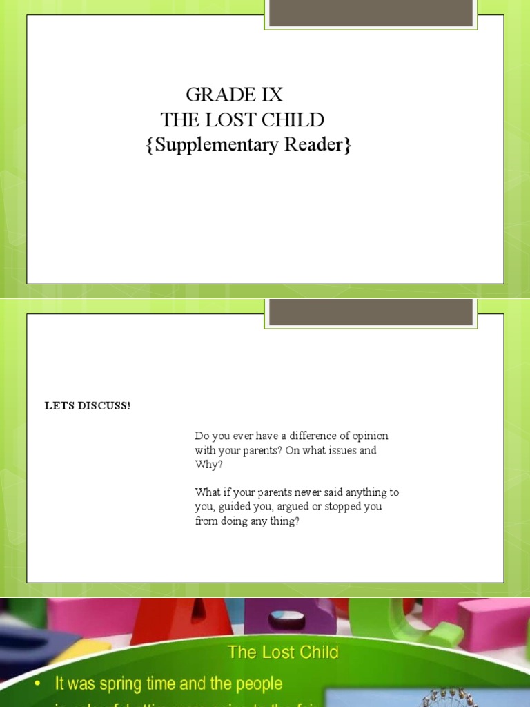 Chapter 1 The Lost Child PPT Moments Grade 9 | PDF