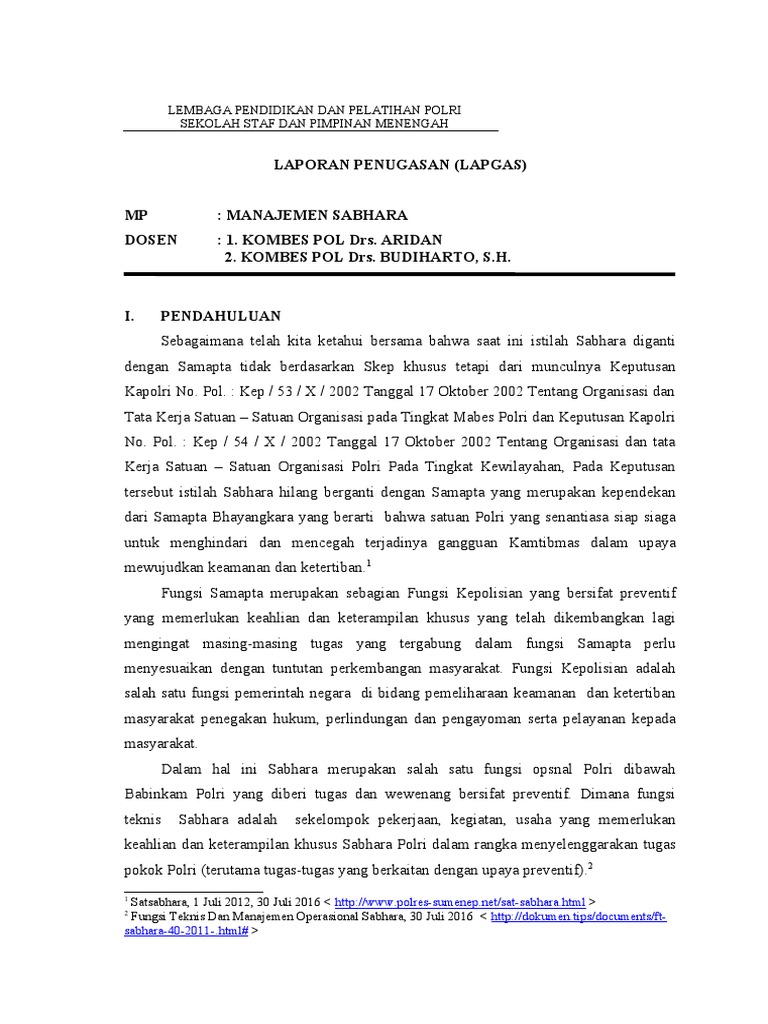 Akbp Dodo LHP-28 (Sabhara) | PDF