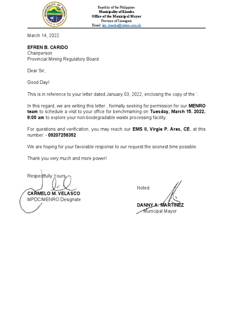 MENRO Letter Maasim - Copy | PDF