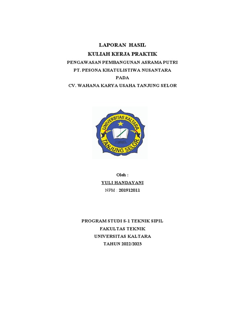 LAPORAN KKP Yuli FIX | PDF