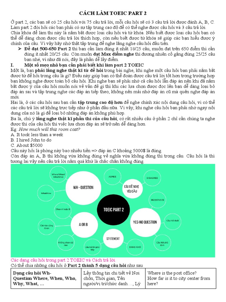 Cách Làm Toeic Part 2 | PDF