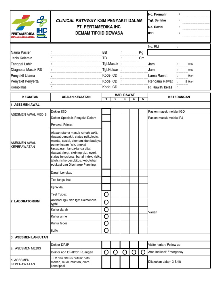 CP Demam Tifoid Dewasa | PDF