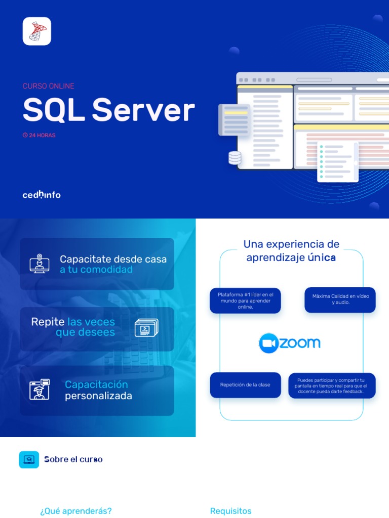 Curso en línea de 24 horas sobre SQL Server para principiantes | PDF ...