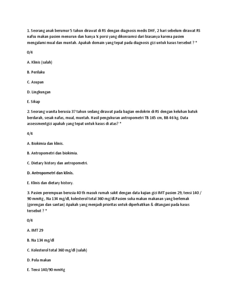 Soal Uas NCP | PDF | Kesehatan Holistik