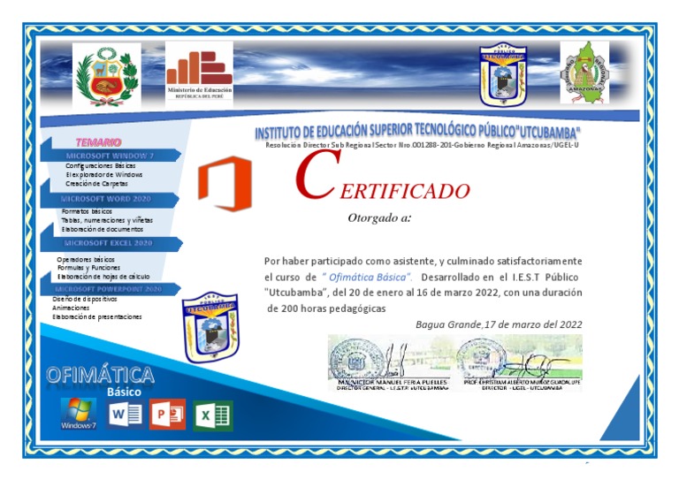 Certificado Ofimática Básica | PDF