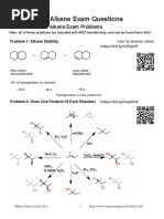 1 Alkene Practice Problems MOC PDF | PDF | Alkene | Chemical Reactions