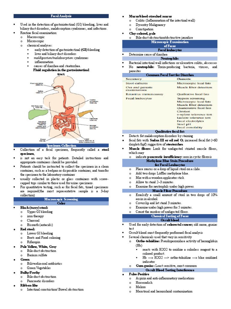 Maldigestion/malabsorption Syndromes: Fecal Analysis | PDF | Human ...