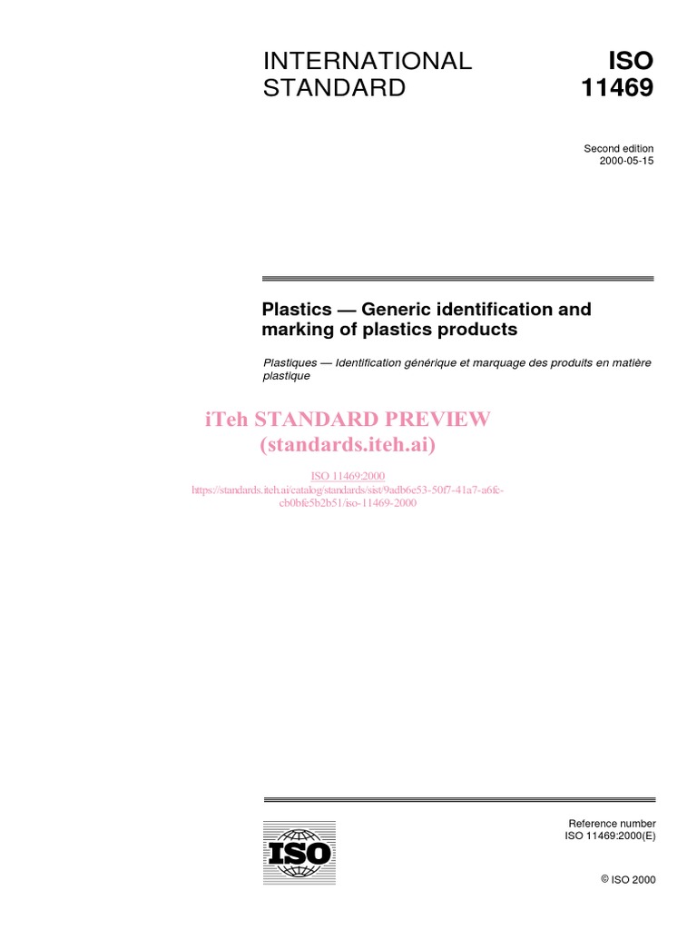 ISO-11469-2000 Material Marking | PDF | International Organization For ...
