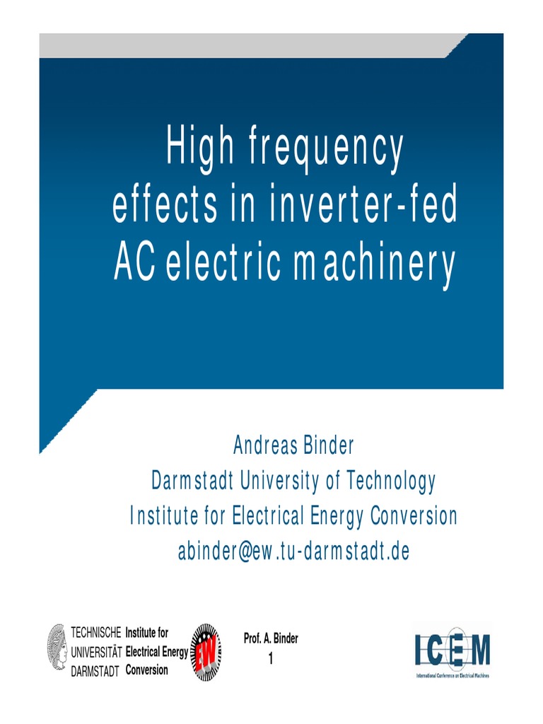 High Frequency Effects | PDF | Electric Motor | Power Inverter