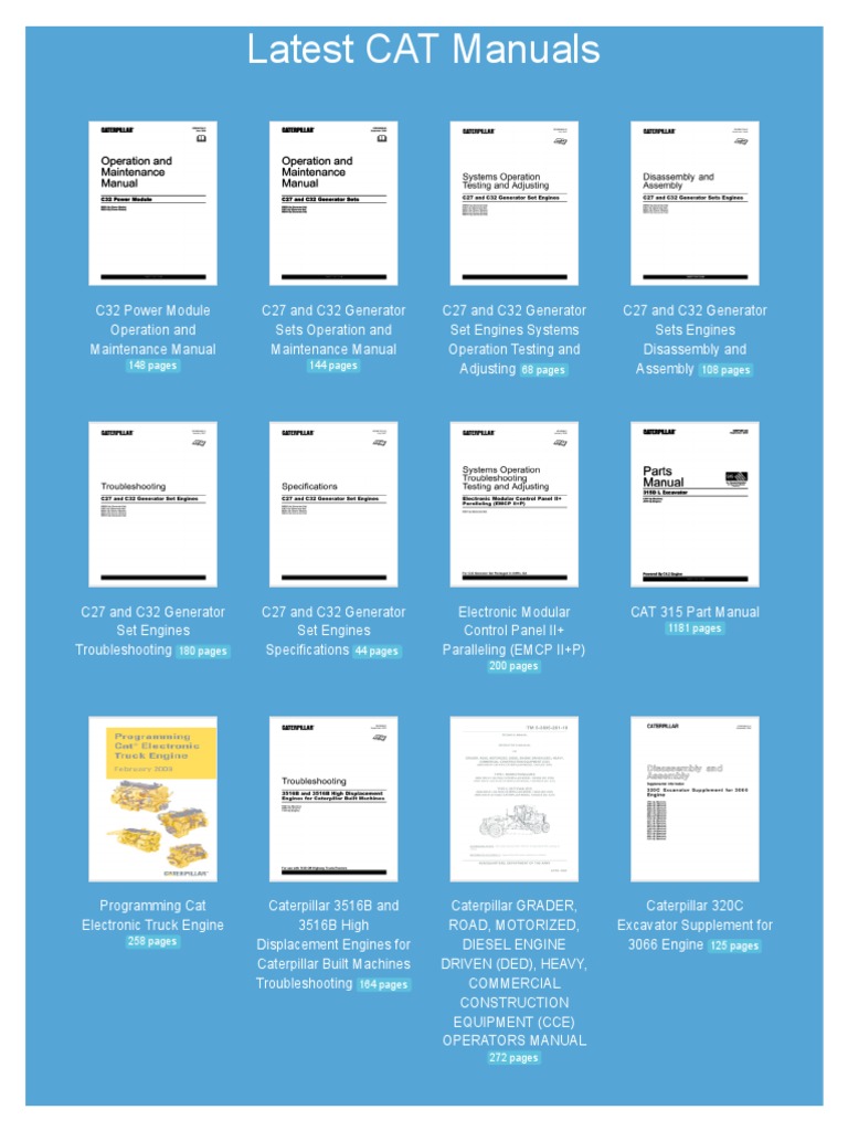 CAT Machinery Workshop Manuals | PDF | Loader (Equipment) | Land Vehicles